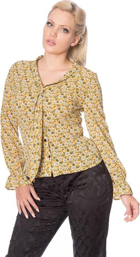 Dancing Days Blouse -L- RUFFLE MY FEATHERS Geel | bol