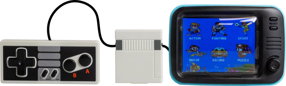 Silvergear Mini Spelcomputer met Spelletjes - TV met Retro Arcade Video ...