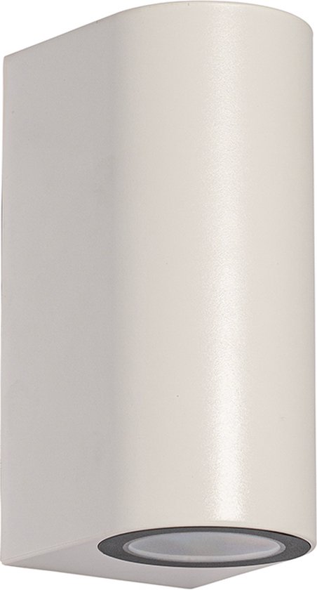 QAZQA baleno - Moderne Wandlamp voor buiten - 2 lichts - D 9.2 cm - Wit ...