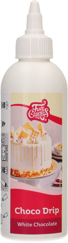FunCakes Choco Drip - Witte Chocolade - 180g - Chocolade Taartdecoratie | bol