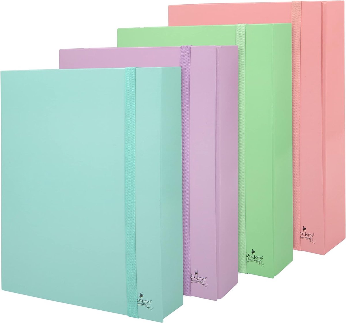 Projectmap, papieren map, pastelkleuren, afmetingen 34,5 x 24,5 x 7 cm ...