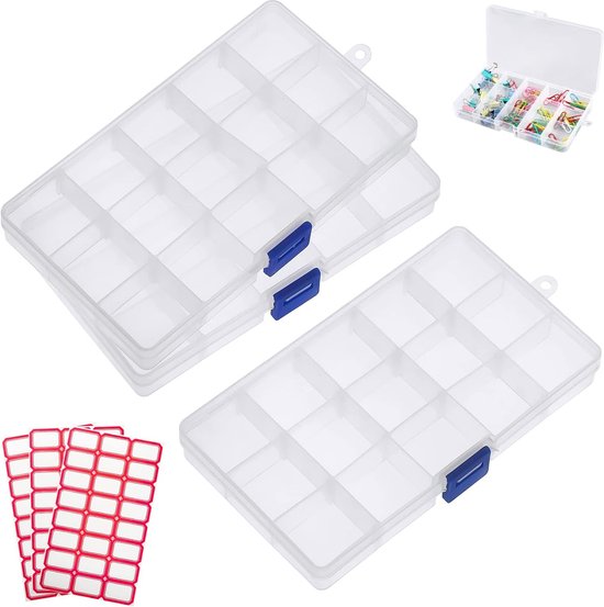 Plastic Opbergdoos voor Kleinigheden, Set van 3 Sorteerdozen met ...
