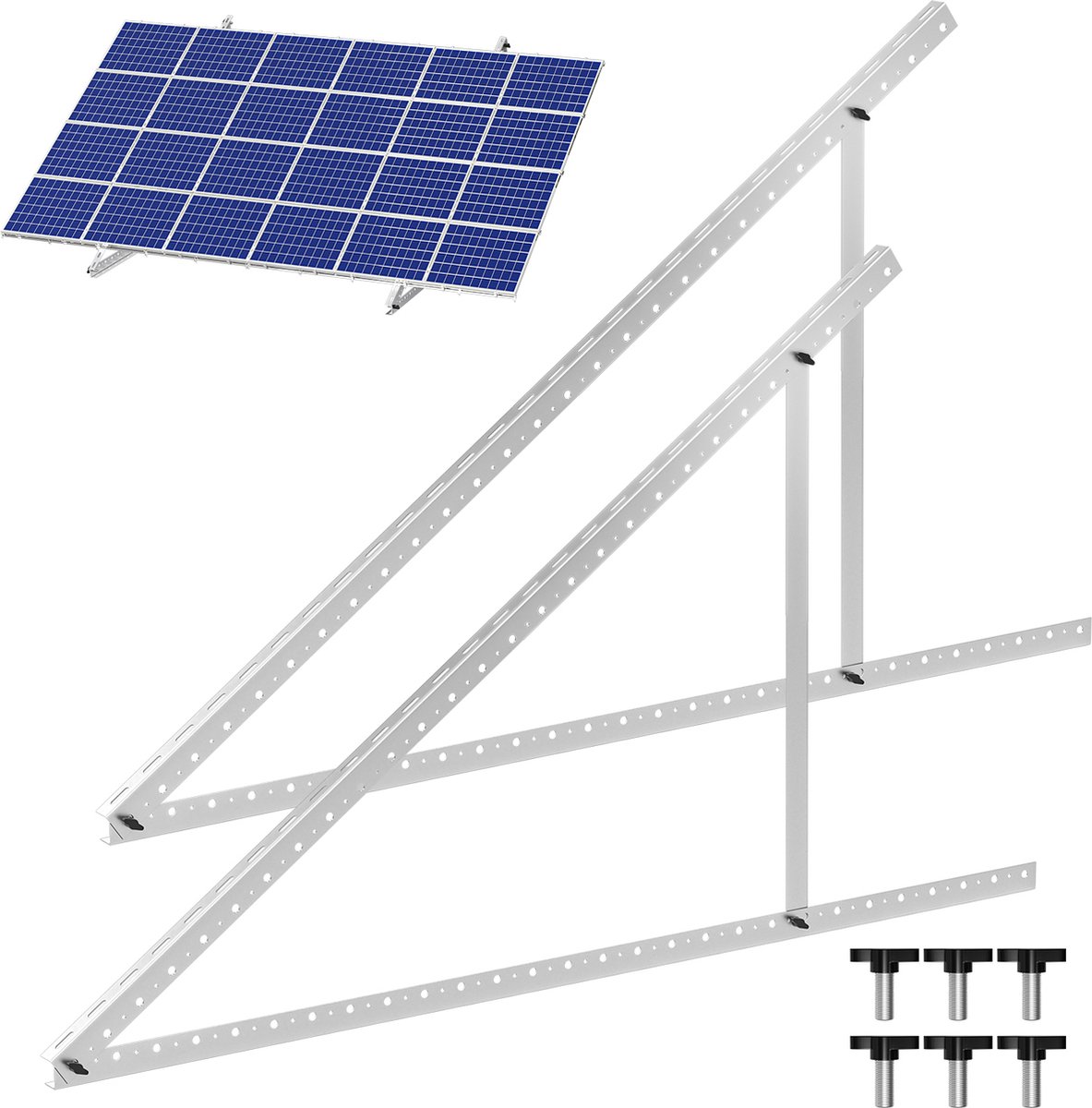 Beugel voor zonnepaneelverhoging tot 104 cm plat dak PV-zonnepaneel 2 ...