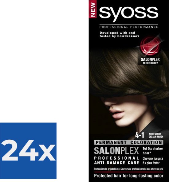 SYOSS Color baseline 4-1 Middenbruin Haarverf - 1 stuk ...