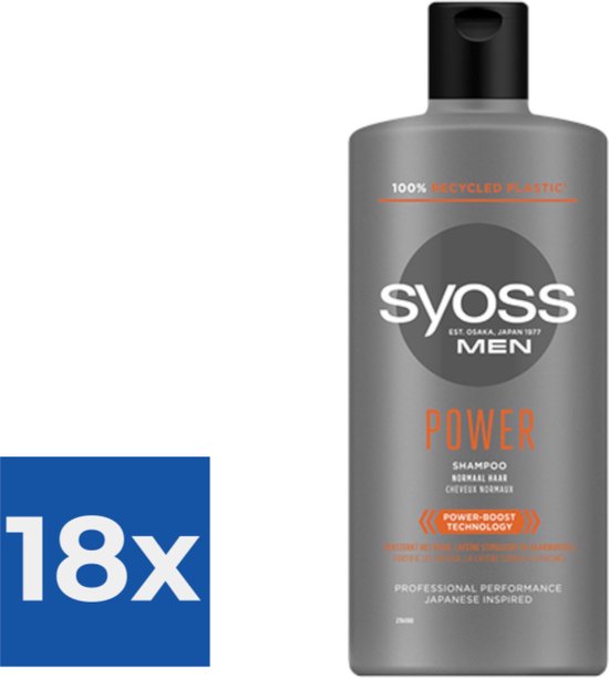 Syoss Men - Shampoo - Power - 440ml x 18 | bol
