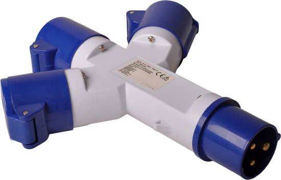 Pro Plus CEE Splitter - 3 Weg - 16 Ampère - IP44 - 230 Volt - 3-Polig | bol