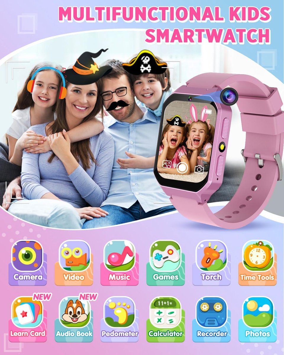 Kiddowz Smartwatch kinderen - Kinderhorloge - 5 t/m 12 jaar - met ...