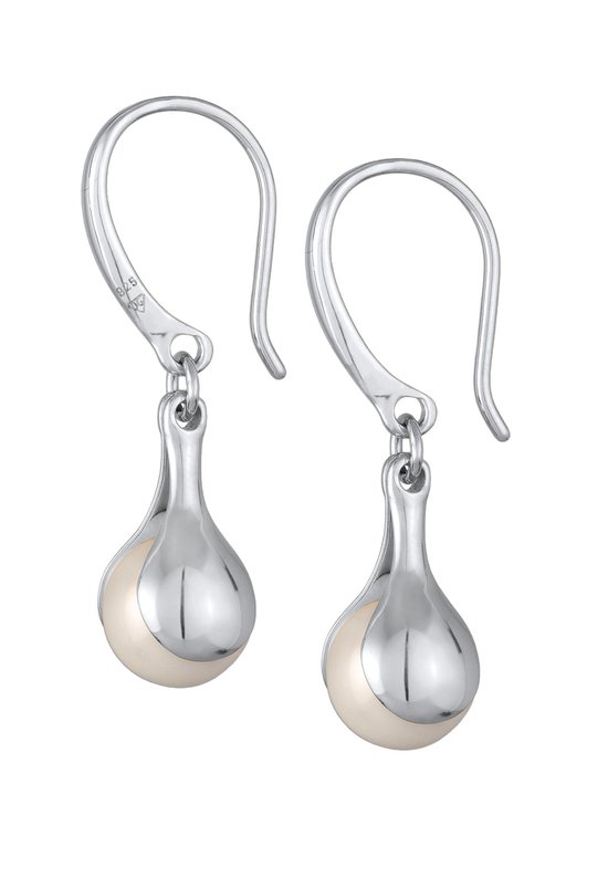 Nenalina Dames Oorbellen Dames Oor Hanger Elegant met schelp Parel in ...