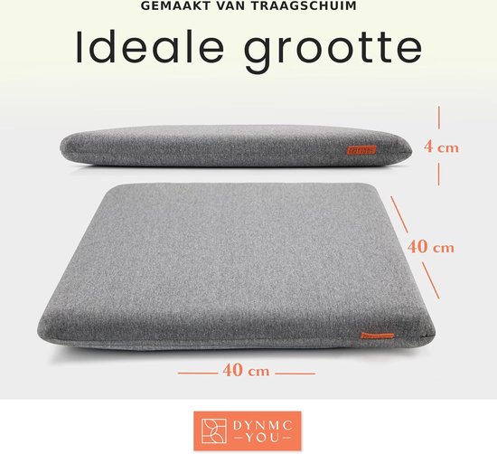 Comfortabel Zitkussen Set, Stoelkussens voor Eetkamerstoelen, Traagschuim Stoelkussen... | bol