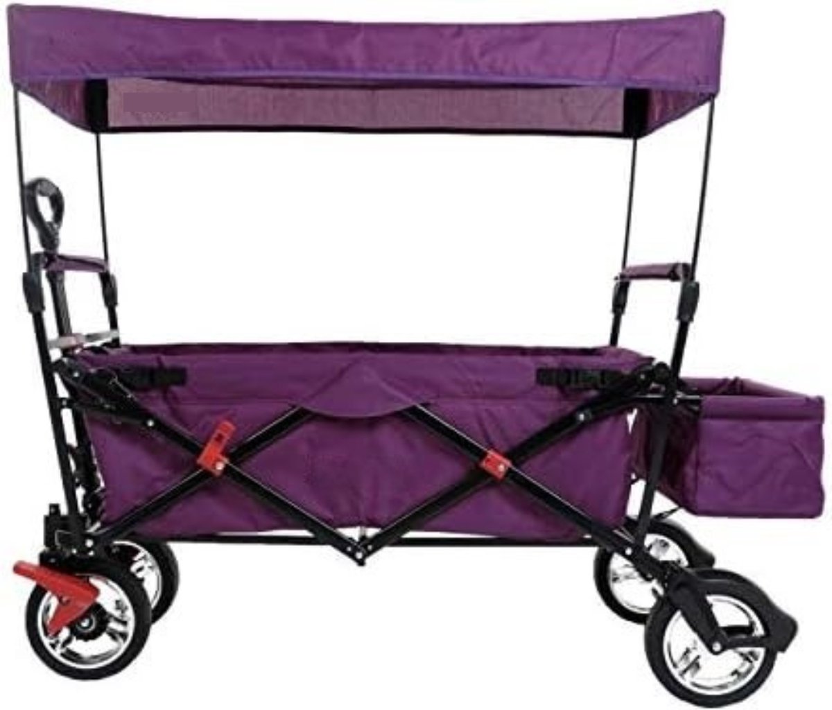 Bolderkar Kinderenvervoer - Bolderkar Met Duwstang - Paars | bol.com