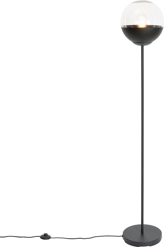QAZQA eclipse - Retro Vloerlamp | Staande Lamp - 1 lichts - H 143 cm ...