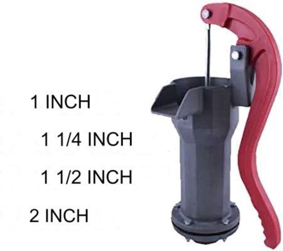 Handwaterpomp - Rood - Pomp met 1 inch handvat | bol