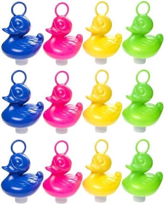 Kleurrijke Kermis Eendjes 12 stuks met 3 hengeltjes - Eendjesjacht ...