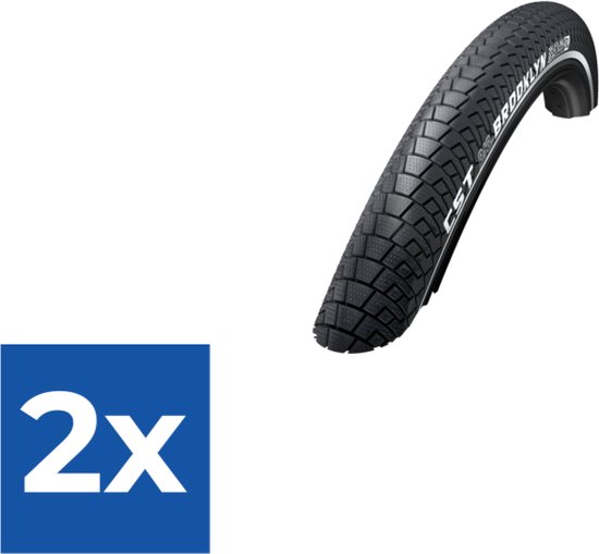 CST btb Brooklyn Pro 24 x 2.15 zwart reflectie - Voordeelverpakking 2 ...