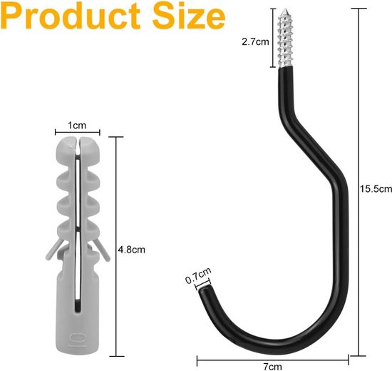 10 Pcs Bike Hooks Heavy Duty Fiets Muur Haak Fiets Haak Schroef-in ...