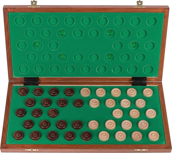 Dambord - Dambord met Damstenen - Familiespel - Damset - Schaakbord ...