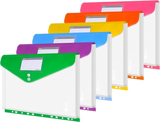 24 stuks documentenmappen A4 - driedimensionale A4-documentenmap met 2 ...