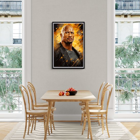 The Rock Poster - Dwayne Johnson - Abstracte - Amerikaanse Acteur ...