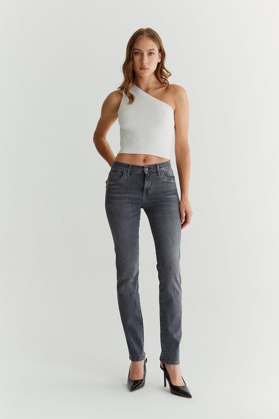 COJ - Hannah - Dames Regular-fit Jeans - Smoke Grey | bol