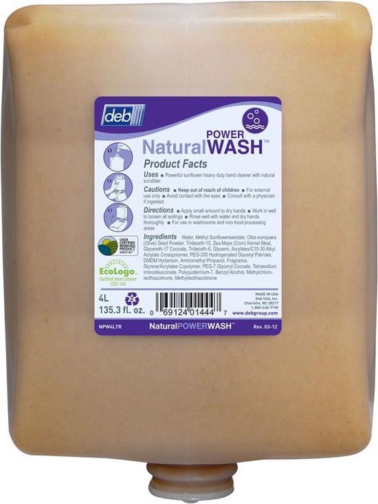 DEB natural power wash navulling 4 liter | bol.com