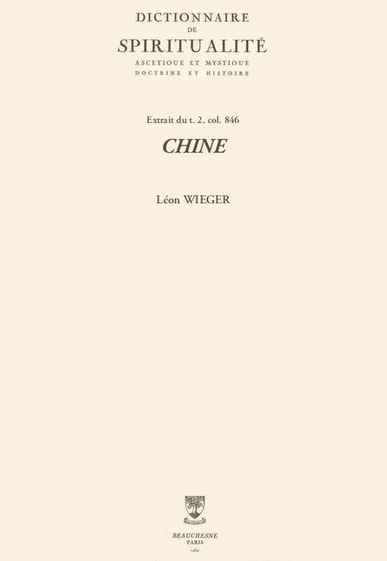 CHINE (ebook), Leon Wieger | 9782701087399 | Boeken | bol.com