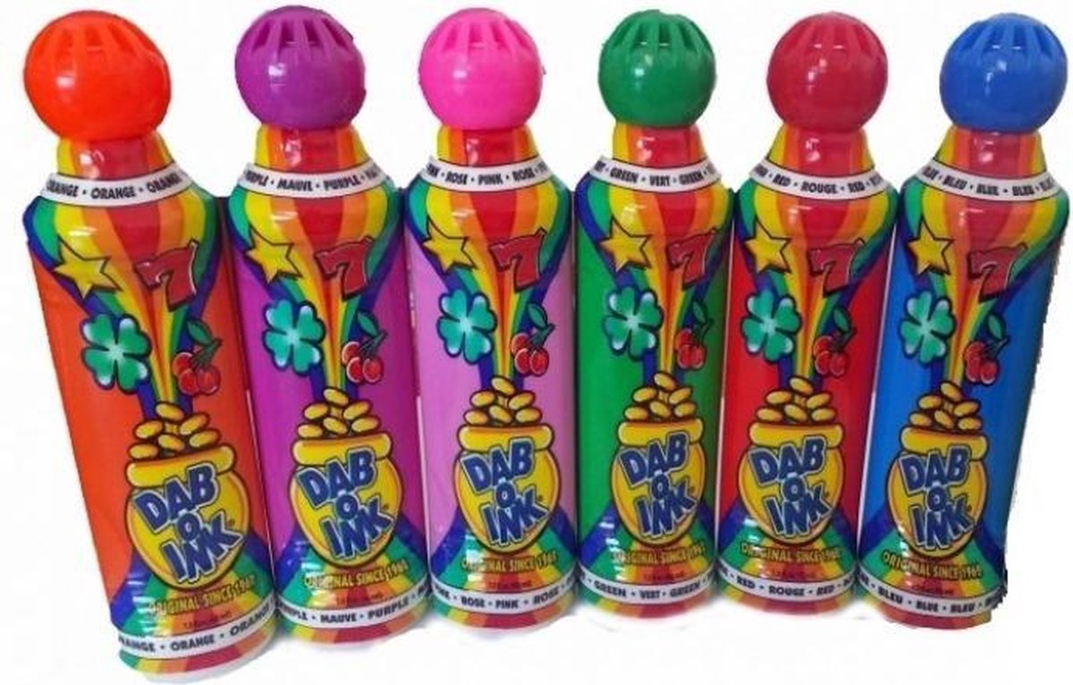 bol.com | 12x Dab-o-Ink Bingo Depper 43ml - Rood | Bingo dappers ...