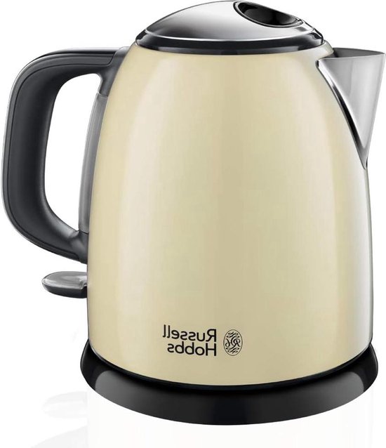 Mini Waterkoker - Snelkookfunctie - 1 Liter - Crème - RVS | bol