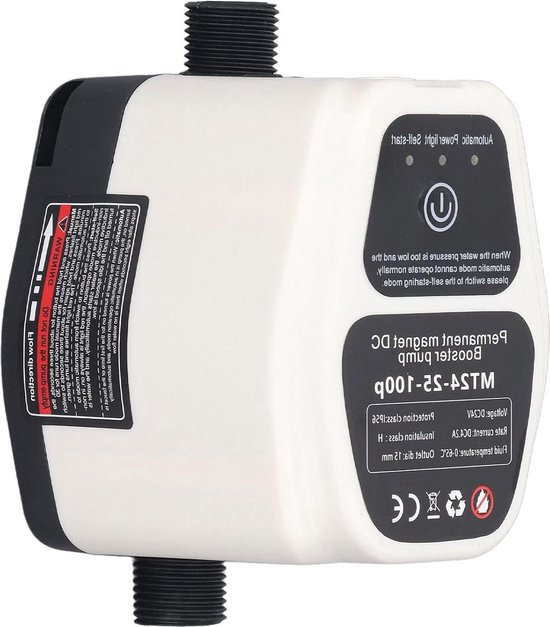 Waterboosterdrukpomp 100W 24V Automatische Boosterpomp Ingebouwde ...