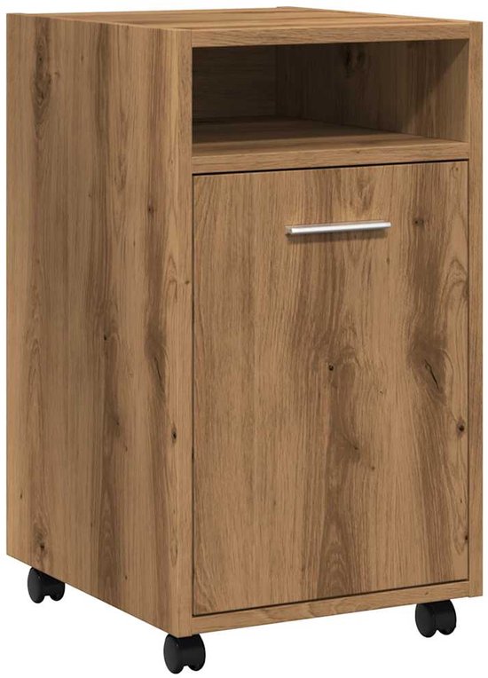 vidaXL Kast met wielen - Artisan Eik - 33x38x60 cm Kast - Kasten ...