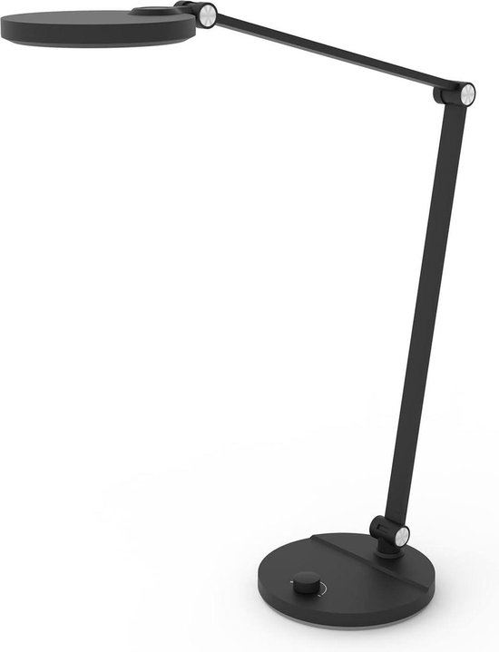 LED bureaulamp dimbaar met draaiknop en zwart design - LTL00121 | bol