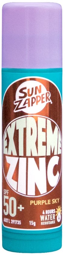 Sun Zapper Extreme PURPLE sky Zinc Stick SPF 50+ 15g | bol