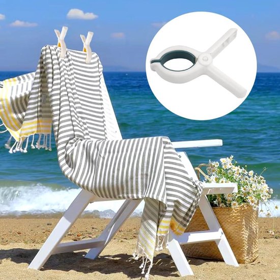 Strandhanddoek Knijpers - 12 Stuks Grote Winddichte Wasknijpers voor ...