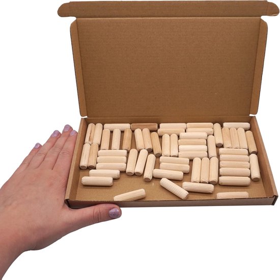 Houten deuvels - 10 x 35 mm - massief berkenhout - 50 stuks | bol