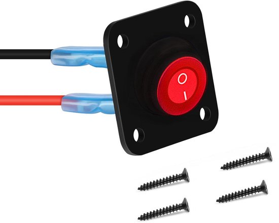 Ronde schakelaar 12 V 3 pins DC 12 V-24 V 20 A ON/OFF 1 groep led ...