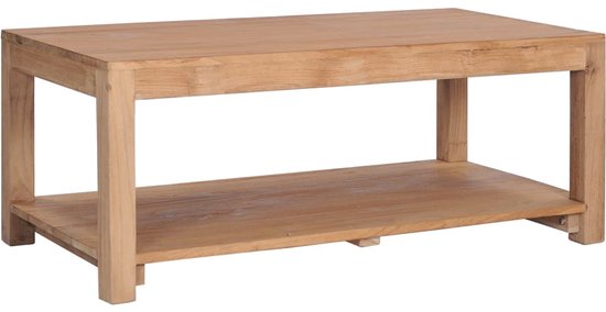 vidaXL Salontafel 100x50x40 cm massief teakhout Salontafel - Teak ...
