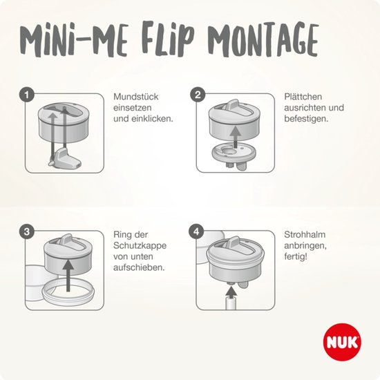 Nuk Mini-Me Flip Cup drinkfles - met bijtvaste drinktop 450 ml - Peppa ...