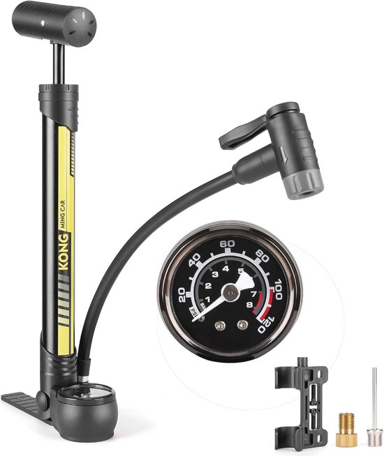 Compacte 120 psi Fietspomp voor alle Ventielen - Mini Fietspomp voor Racefiets en... | bol