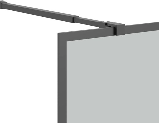 vidaXL Inloopdouchescherm - 118x190 cm - Zwart Inloopdouche ...