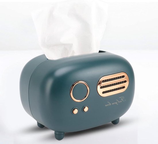 Retro Radio Shape Tissue Cover Box - Fashional Facial Tissue Box Cover ...