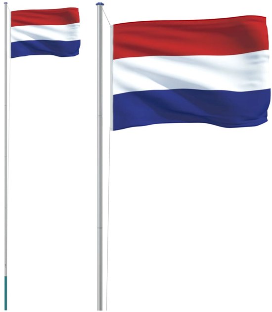 FIONERA Vlag met vlaggenmast Nederland 6,23 m aluminium | bol