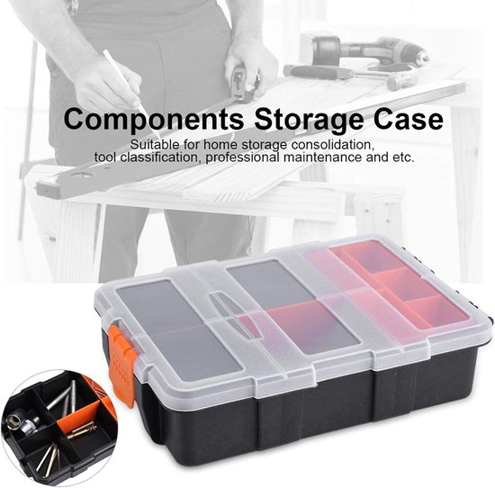 Plastic Tool Case Components Box with Transparent Screw Containers ...
