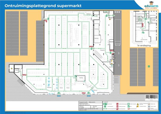 Ontruimingsplattegrond Supermarkt - Norm NEN-EN-ISO 7010 | Games | bol