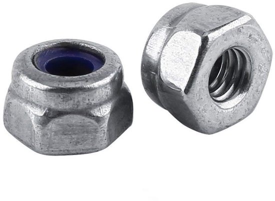 Hex Nuts Stainless Steel SS304 Self Locking Anti-Loose Nut with Nylon ...