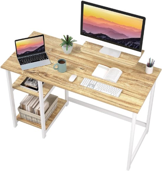 Computer Bureau Met Monitor Stand - 100cm Home Office - Omkeerbare ...
