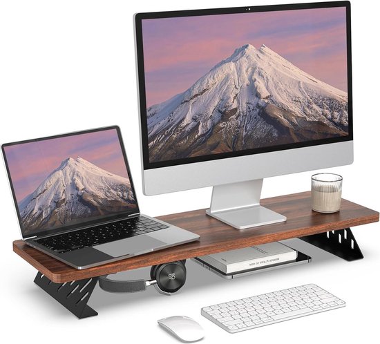 Monitorstandaard voor bureau - grote computermonitorstandaard ...