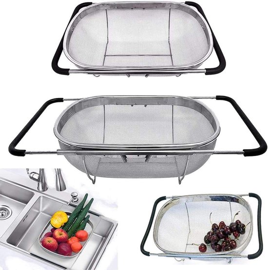 Ovaal Vergiet van Roestvrij Staal - Voorfruit en Groenten - 1 stuk ...