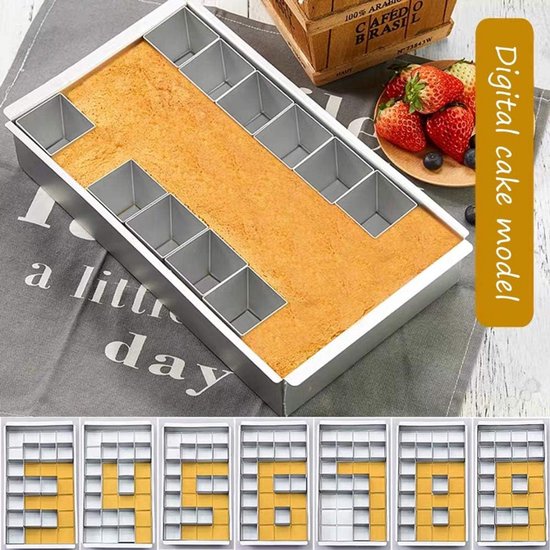 Grote Cijfer Bakvorm - Aluminium - Verstelbaar - Antiaanbak | bol