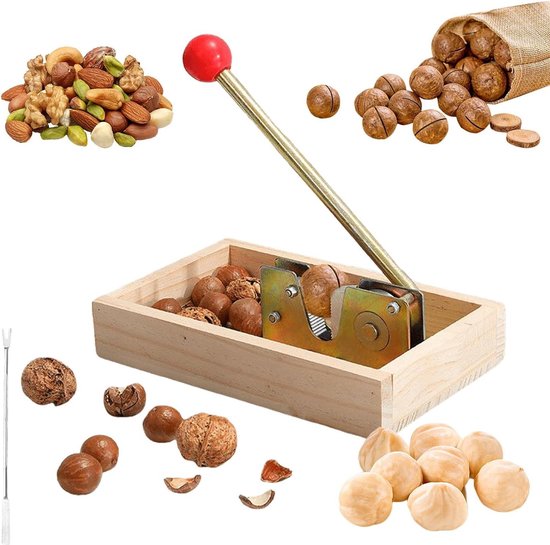 Walnootkraker met hendelfunctie - Groenverstelbare notenkraker met ...