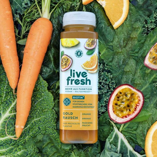 LiveFresh multivitamine sap met biotine – koudgeperst vruchtensap ...