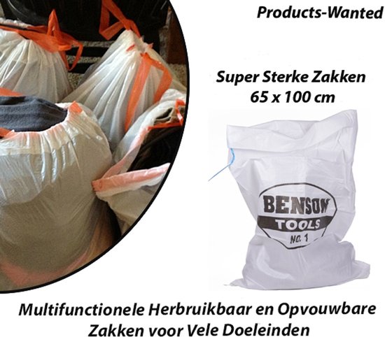 15-Stuks Multifunctionele Herbruikbaar en Opvouwbare Zakken voor Vele ...